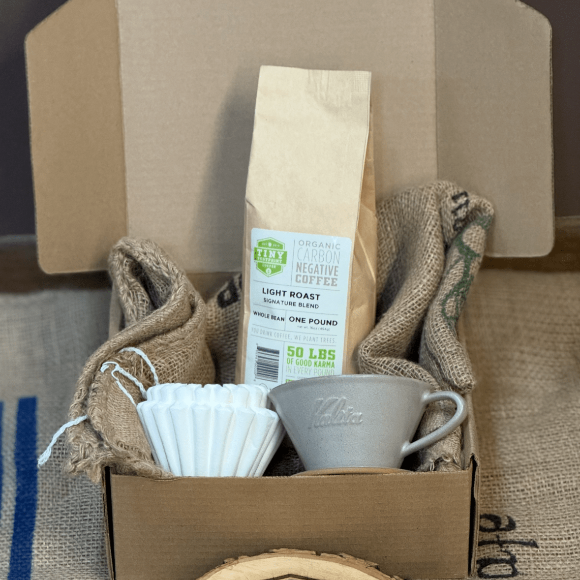 Pour-Over Organic Coffee Gift Box – Tiny Footprint Coffee